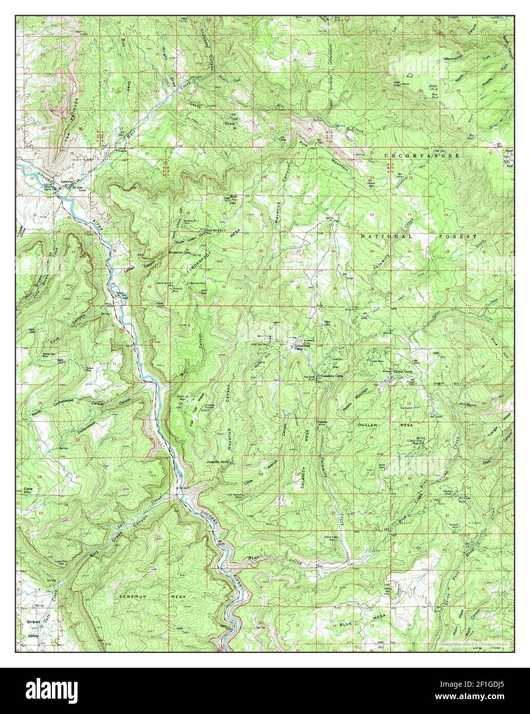 Gateway, Colorado, map 1960, 1:62500, United States of America by ...