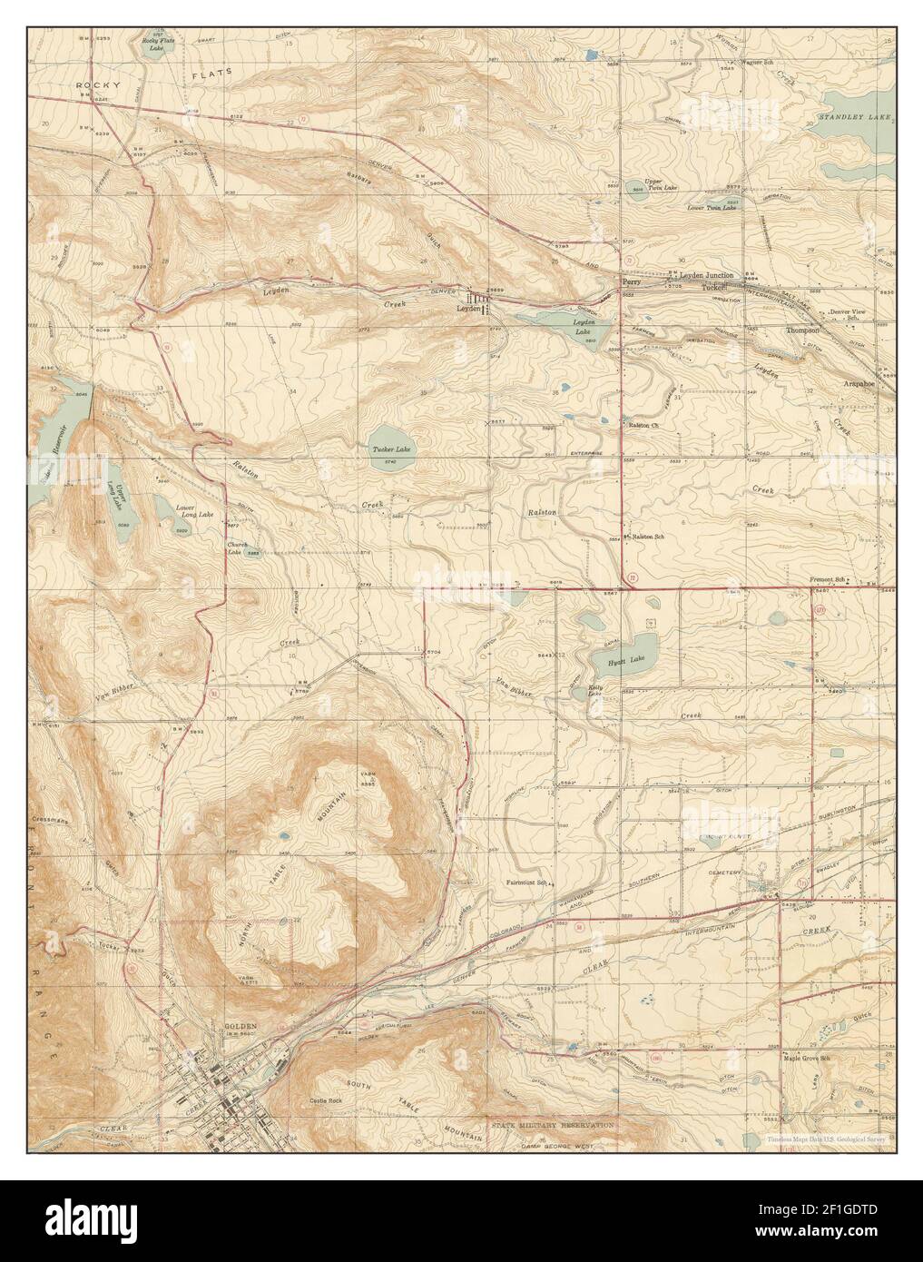 Map of golden colorado hi-res stock photography and images - Alamy