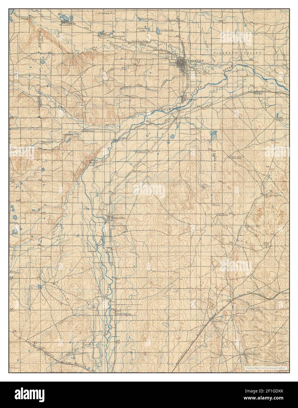 Greeley colorado map hi-res stock photography and images - Alamy