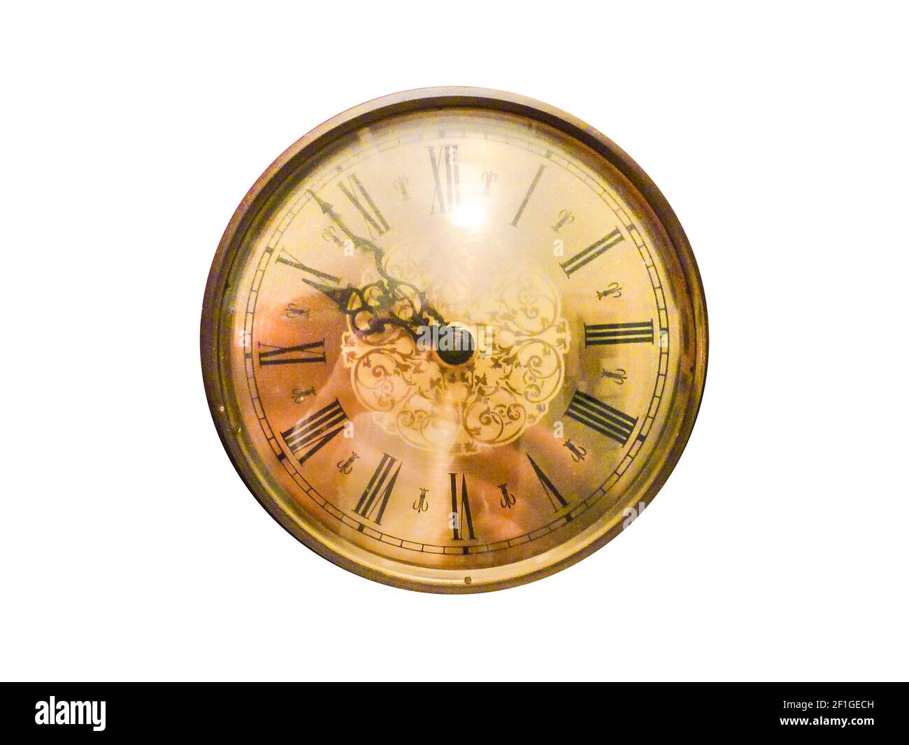 Old Wall Clock Isolated Stock Photo - Alamy
