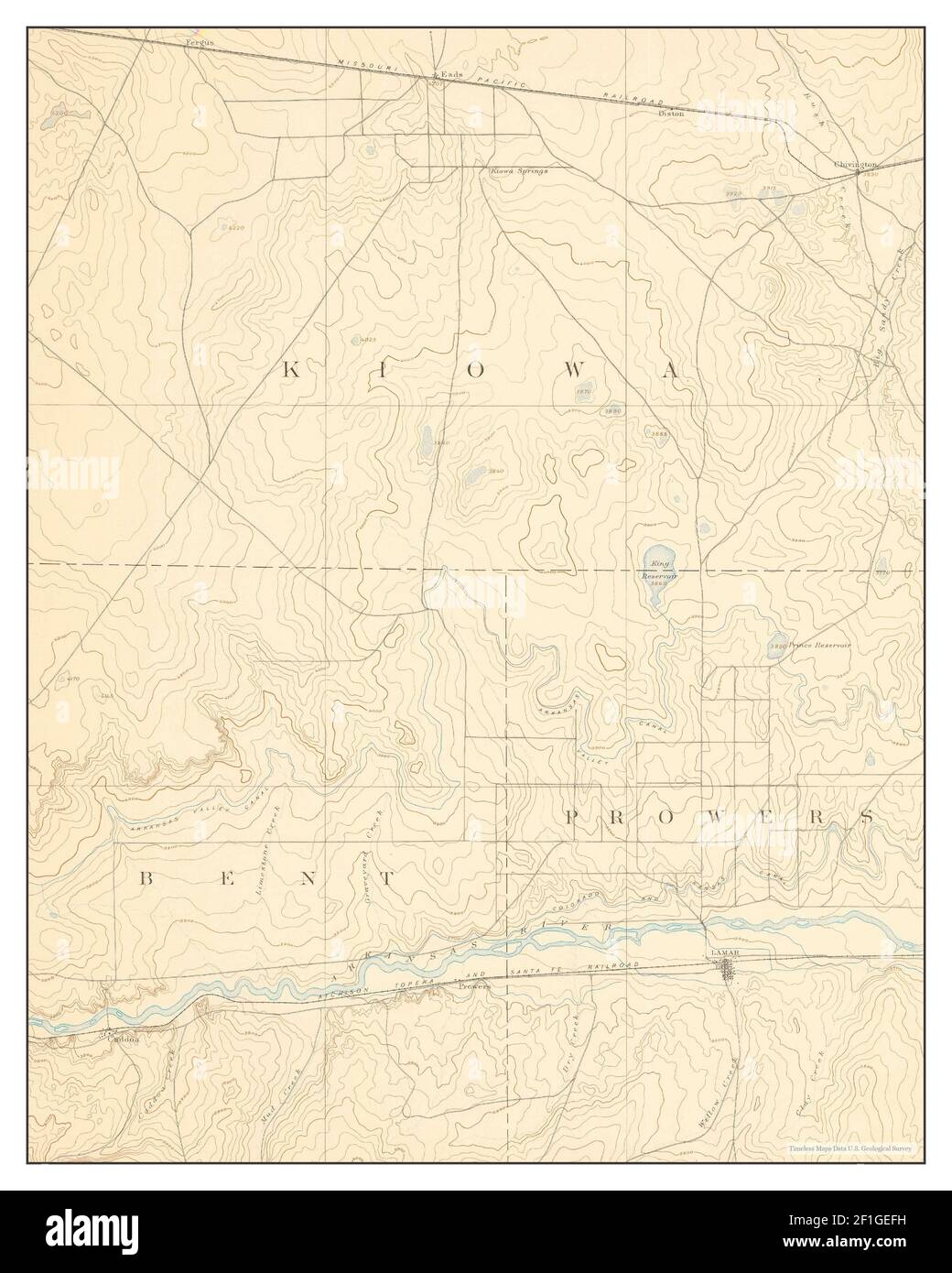 Lamar, Colorado, map 1892, 1:125000, United States of America by ...