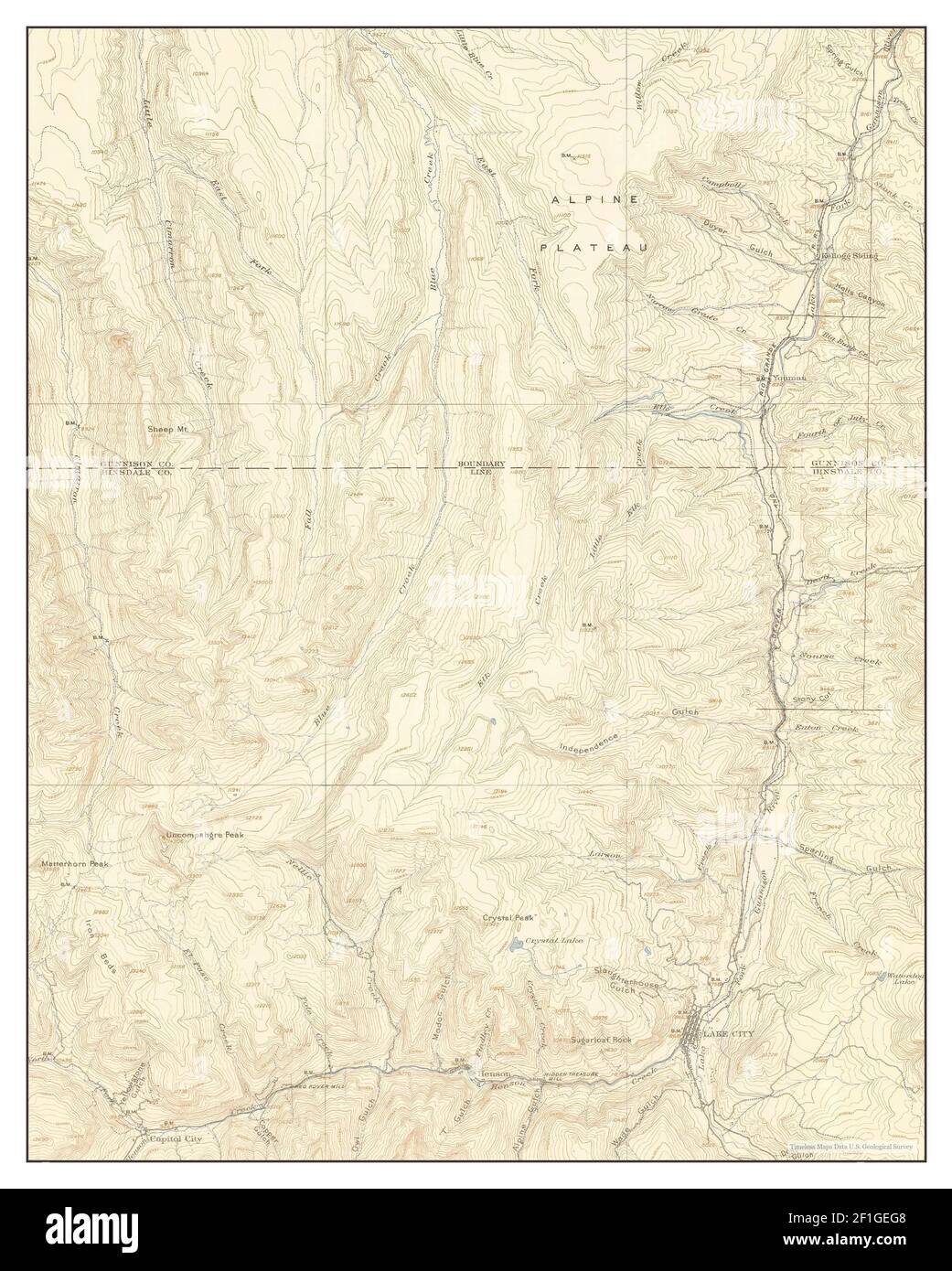 Lake City, Colorado, map 1905, 1:62500, United States of America by ...