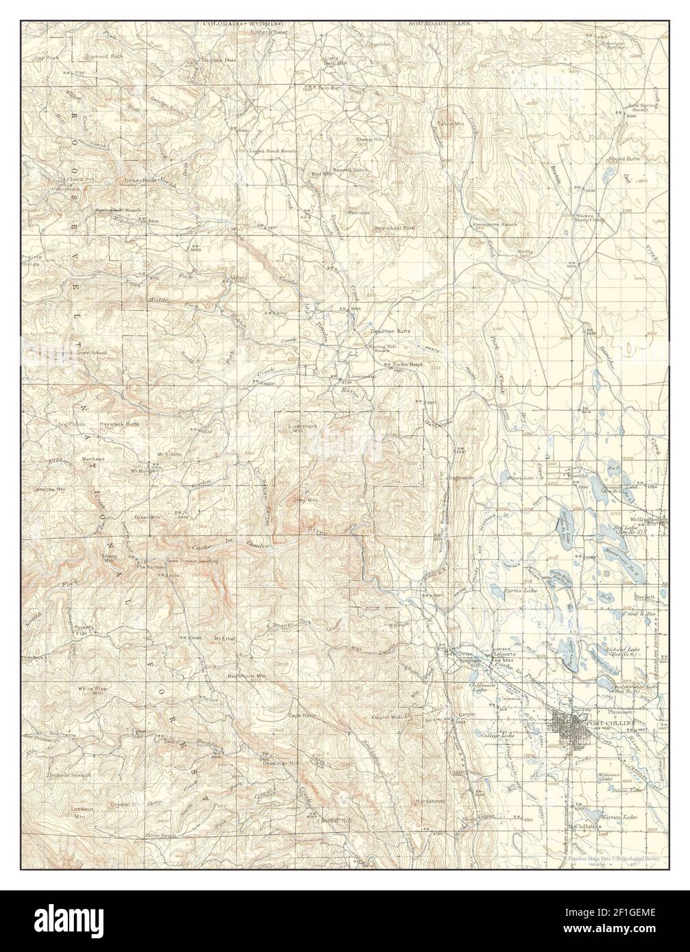 Livermore, Colorado, map 1907, 1:125000, United States of America by ...