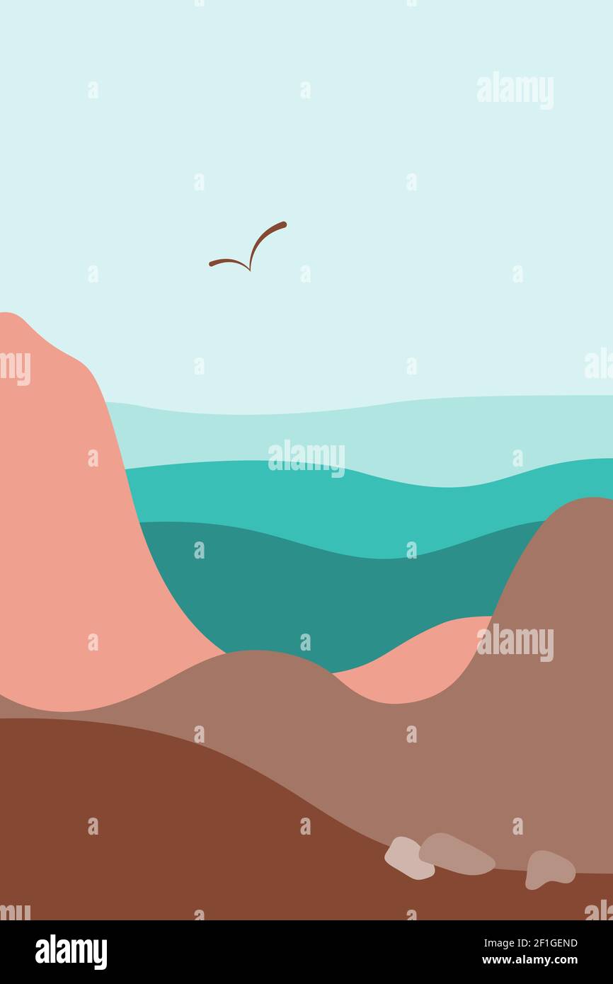 Abstract seascape style Stock Vector Images - Alamy