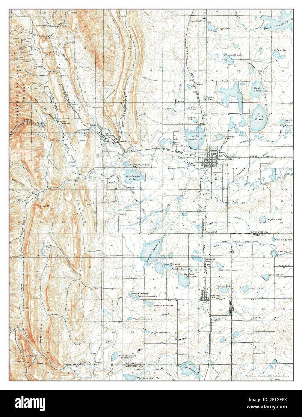 Map of loveland hi-res stock photography and images - Alamy