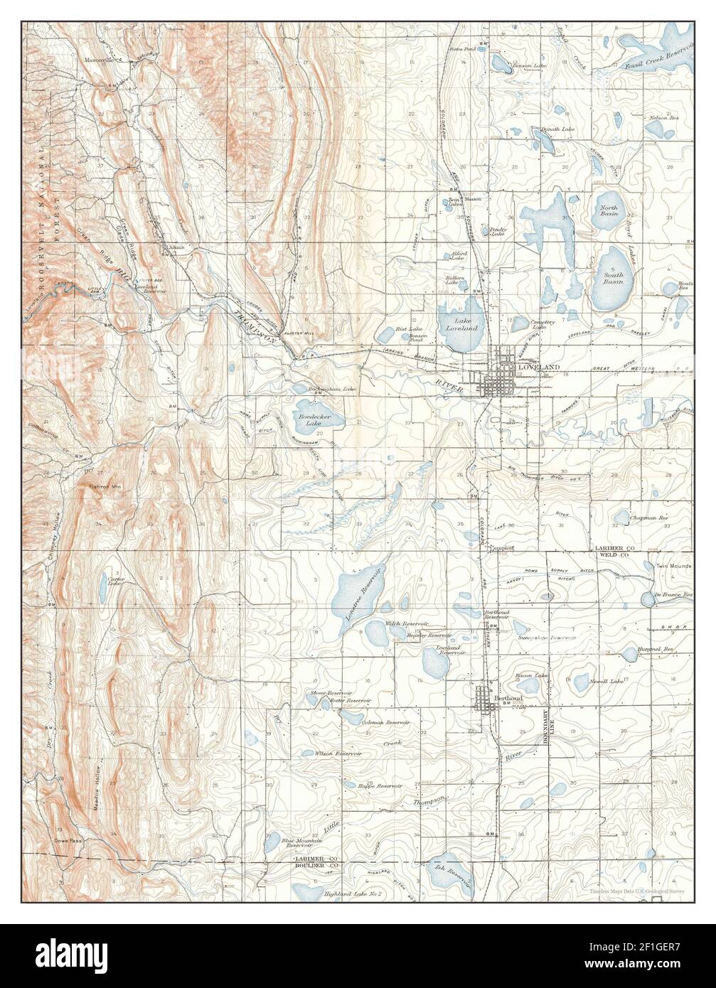 Map of loveland hi-res stock photography and images - Alamy
