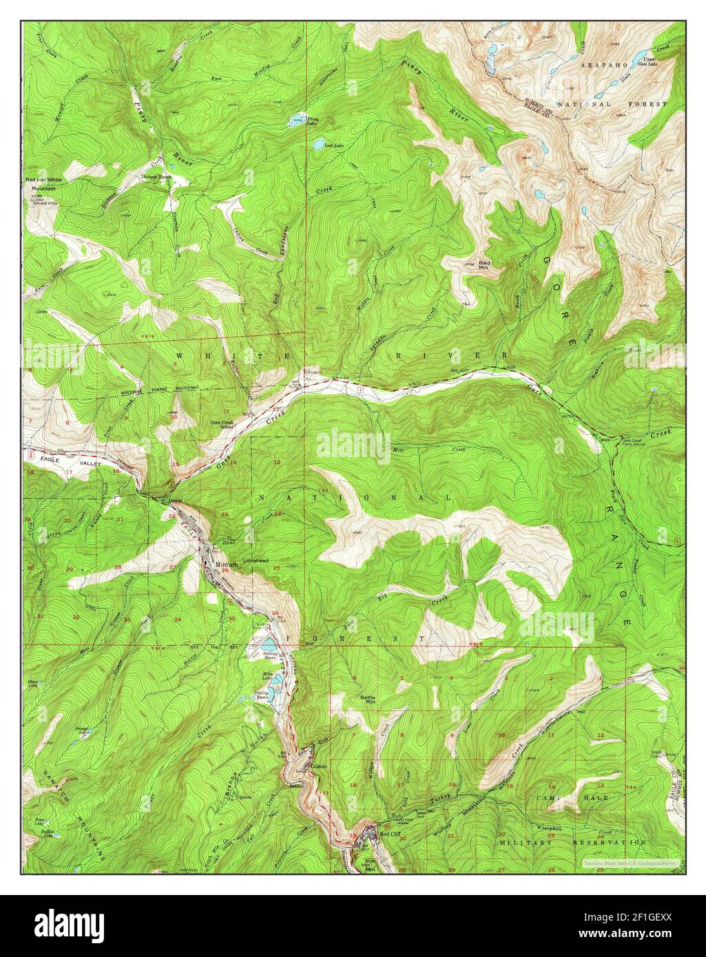 Map of minturn Cut Out Stock Images & Pictures - Alamy