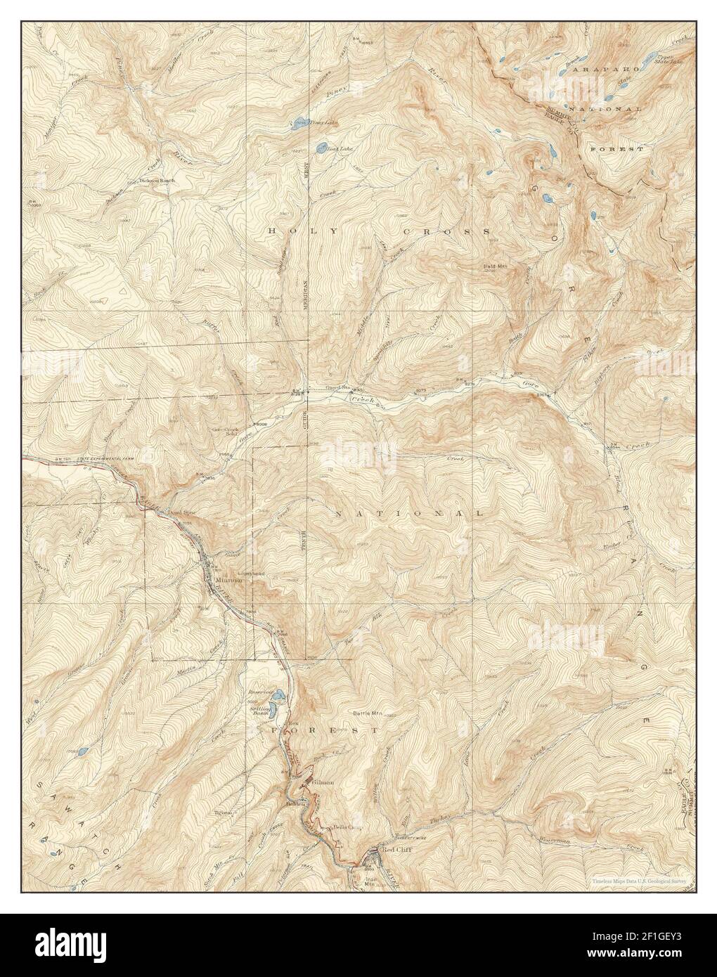 Map of minturn Cut Out Stock Images & Pictures - Alamy