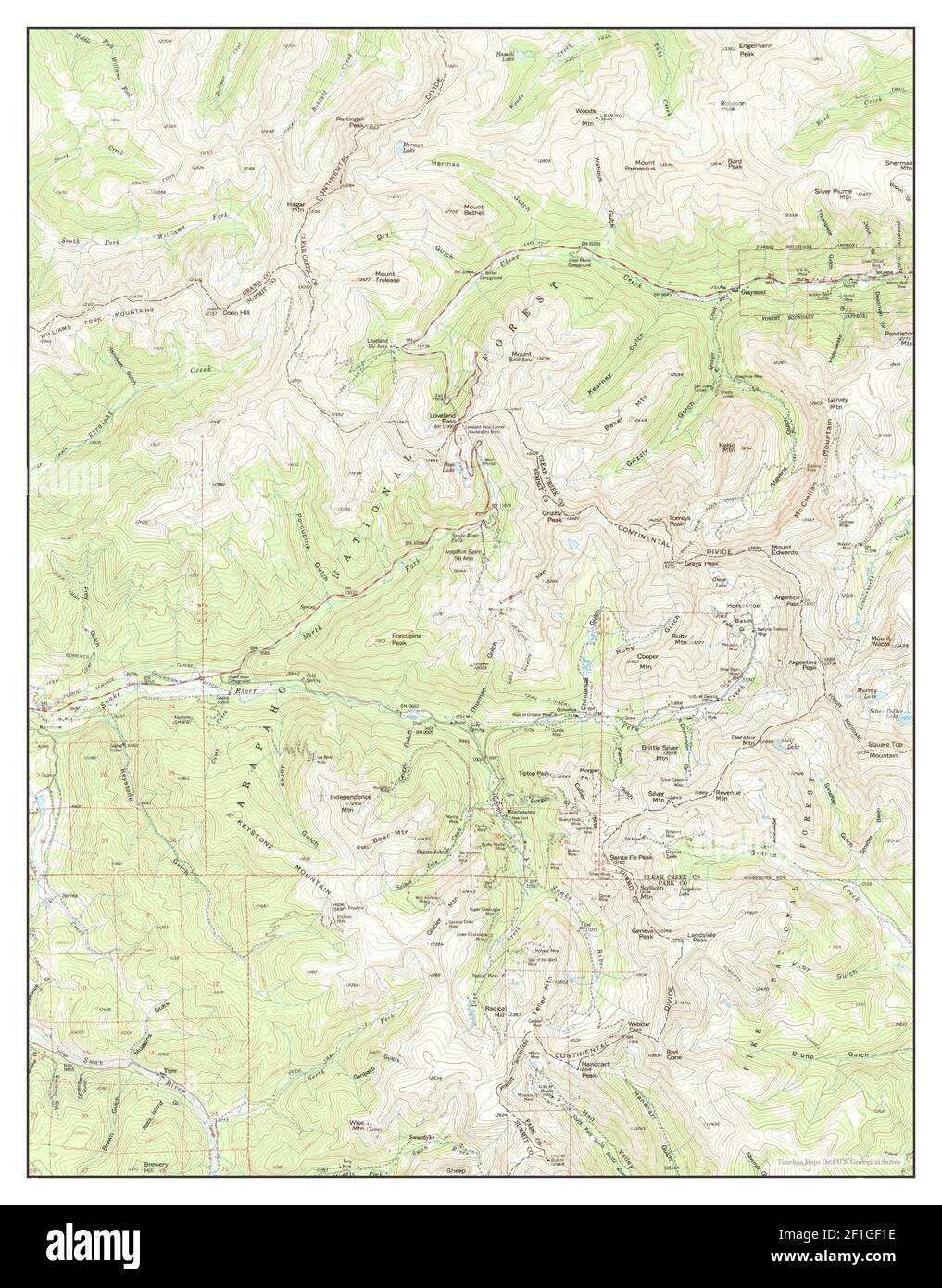 Montezuma, Colorado, map 1958, 1:62500, United States of America by ...