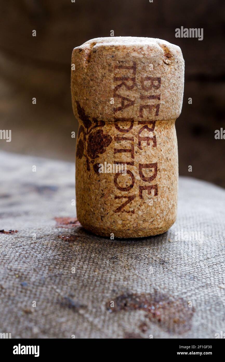 Cork plug of a beer bottle, France Stock Photo - Alamy