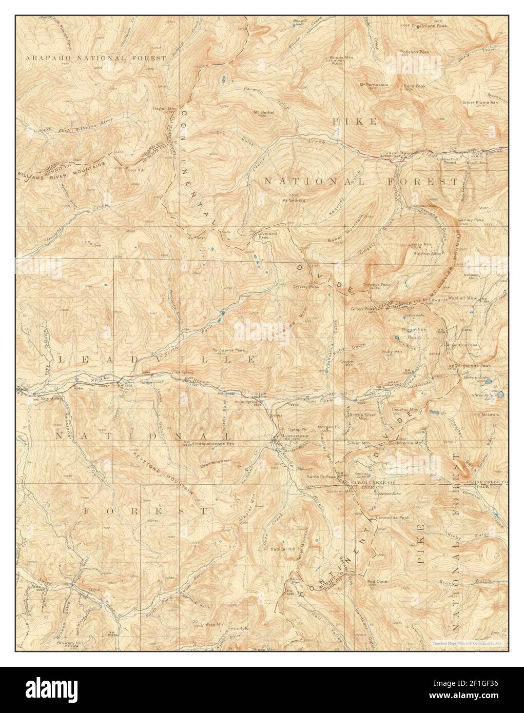 Montezuma, Colorado, map 1926, 1:62500, United States of America by ...