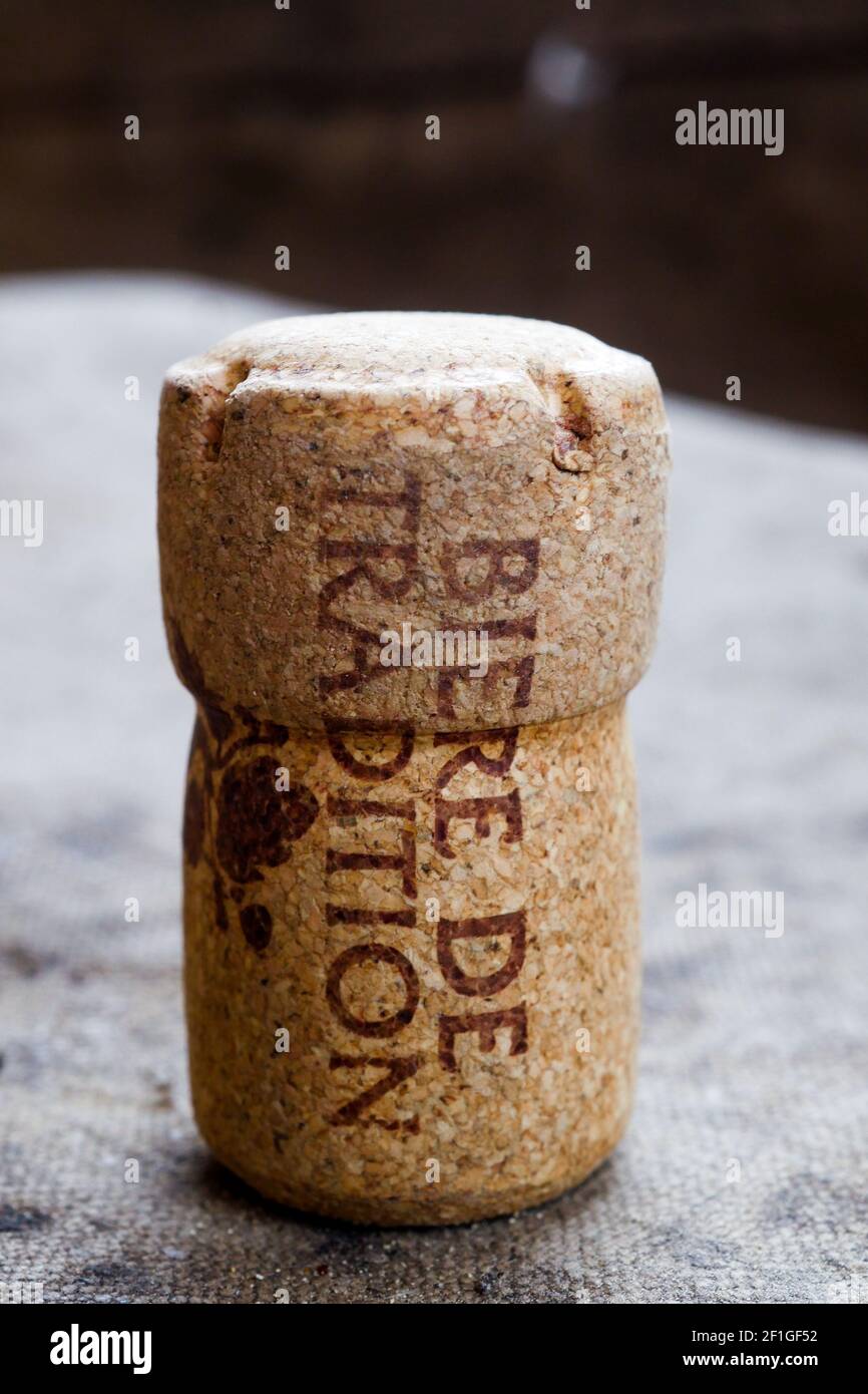 Cork plug of a beer bottle, France Stock Photo - Alamy