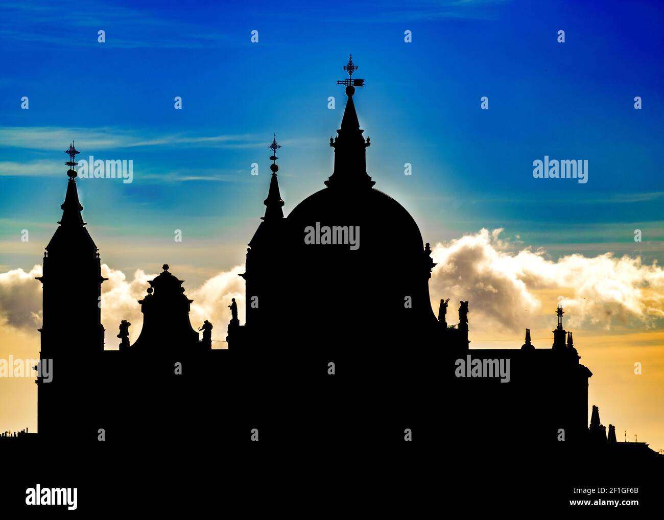 Church Silhouette Scene Stock Photo - Alamy