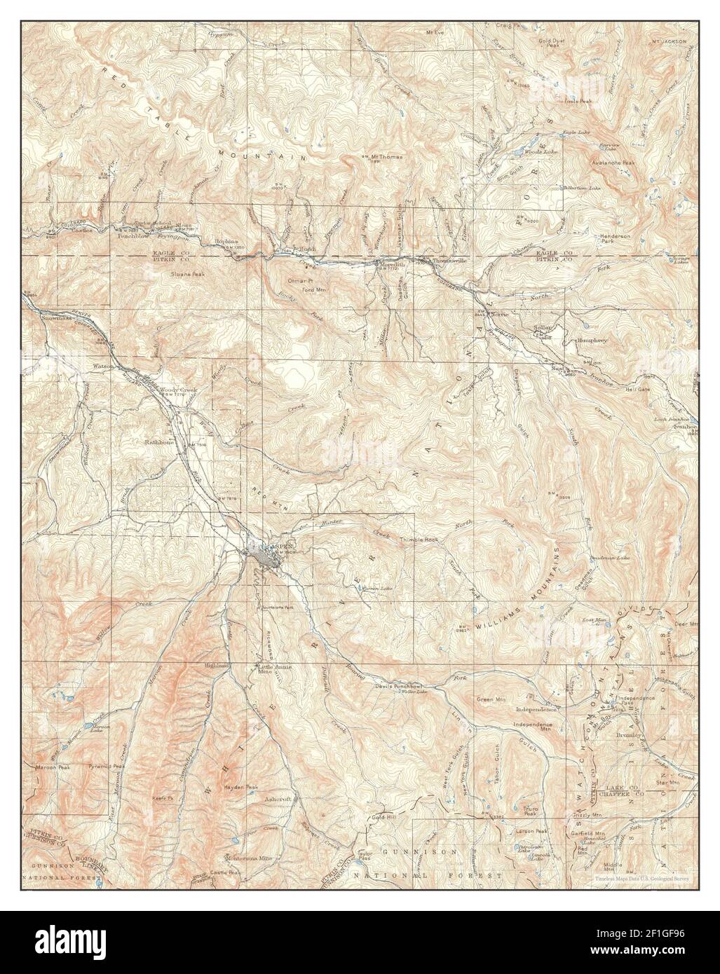 Mount Jackson, Colorado, map 1909, 1:125000, United States of America ...