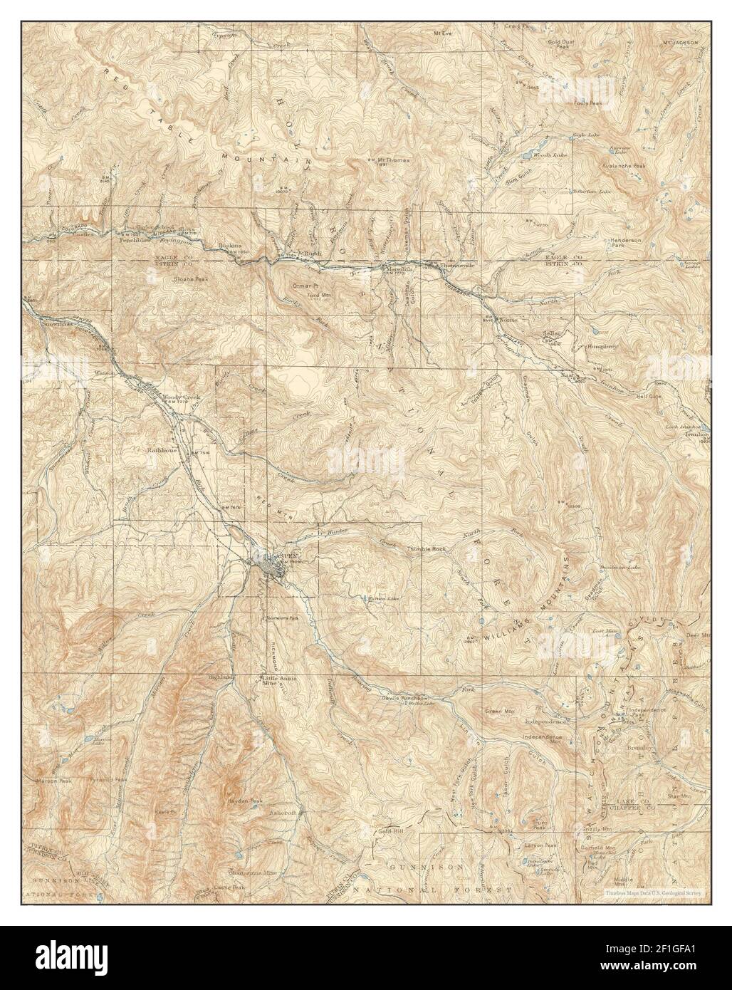 Mount Jackson, Colorado, map 1911, 1:125000, United States of America ...