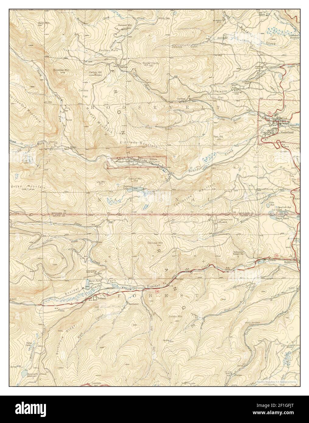 Nederland, Colorado, map 1944, 1:31680, United States of America by ...