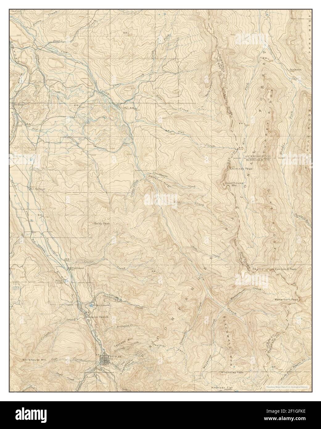 Ouray, Colorado, map 1904, 1:62500, United States of America by ...