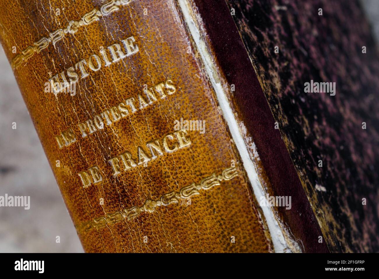 History of the french Protestants, France, 1874 Stock Photo - Alamy