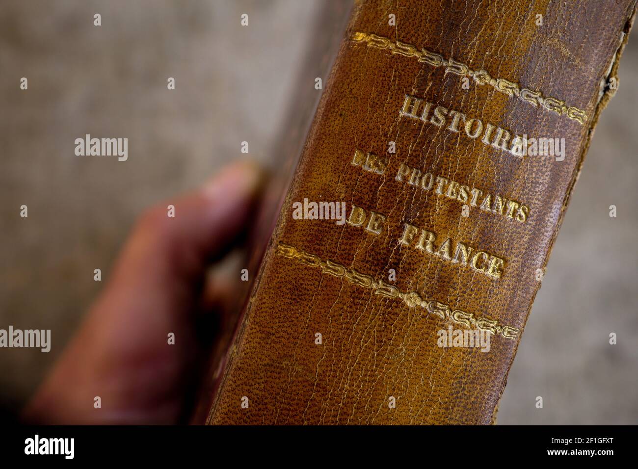 History of the french Protestants, France, 1874 Stock Photo - Alamy