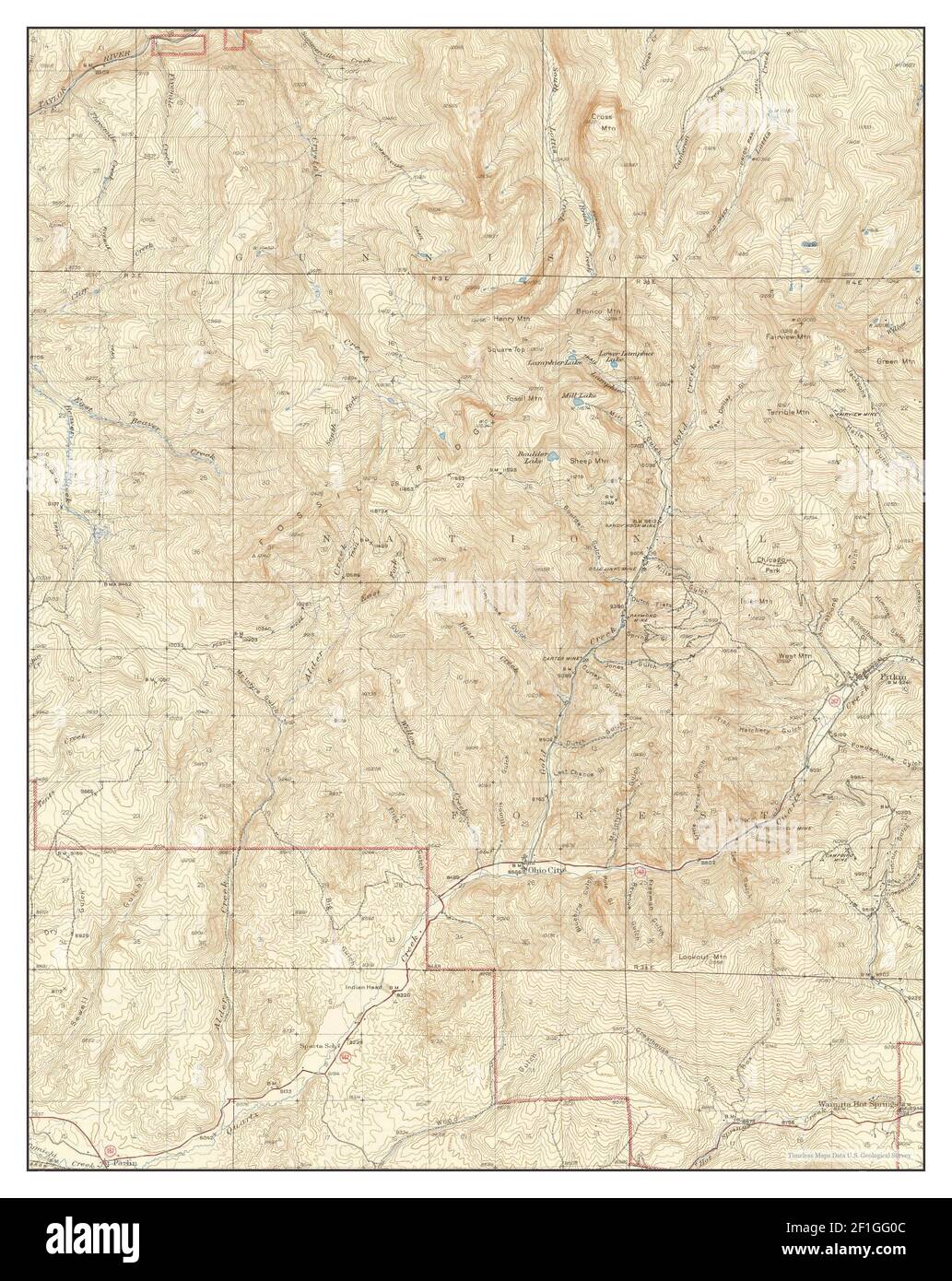 Map of pitkin hi-res stock photography and images - Alamy