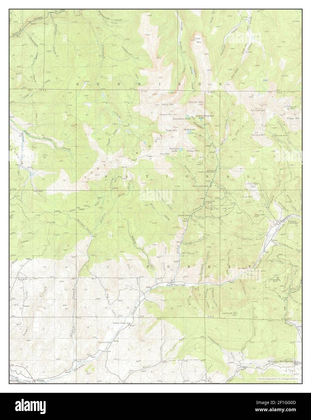 Map of pitkin hi-res stock photography and images - Alamy