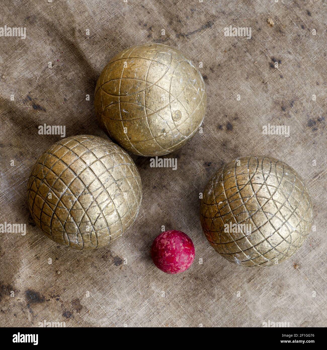 Petanque balls, France Stock Photo - Alamy