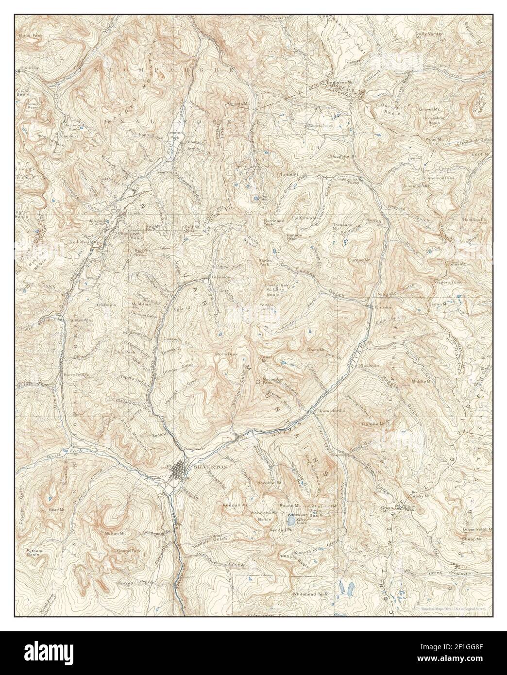 Silverton, Colorado, map 1902, 1:62500, United States of America by ...