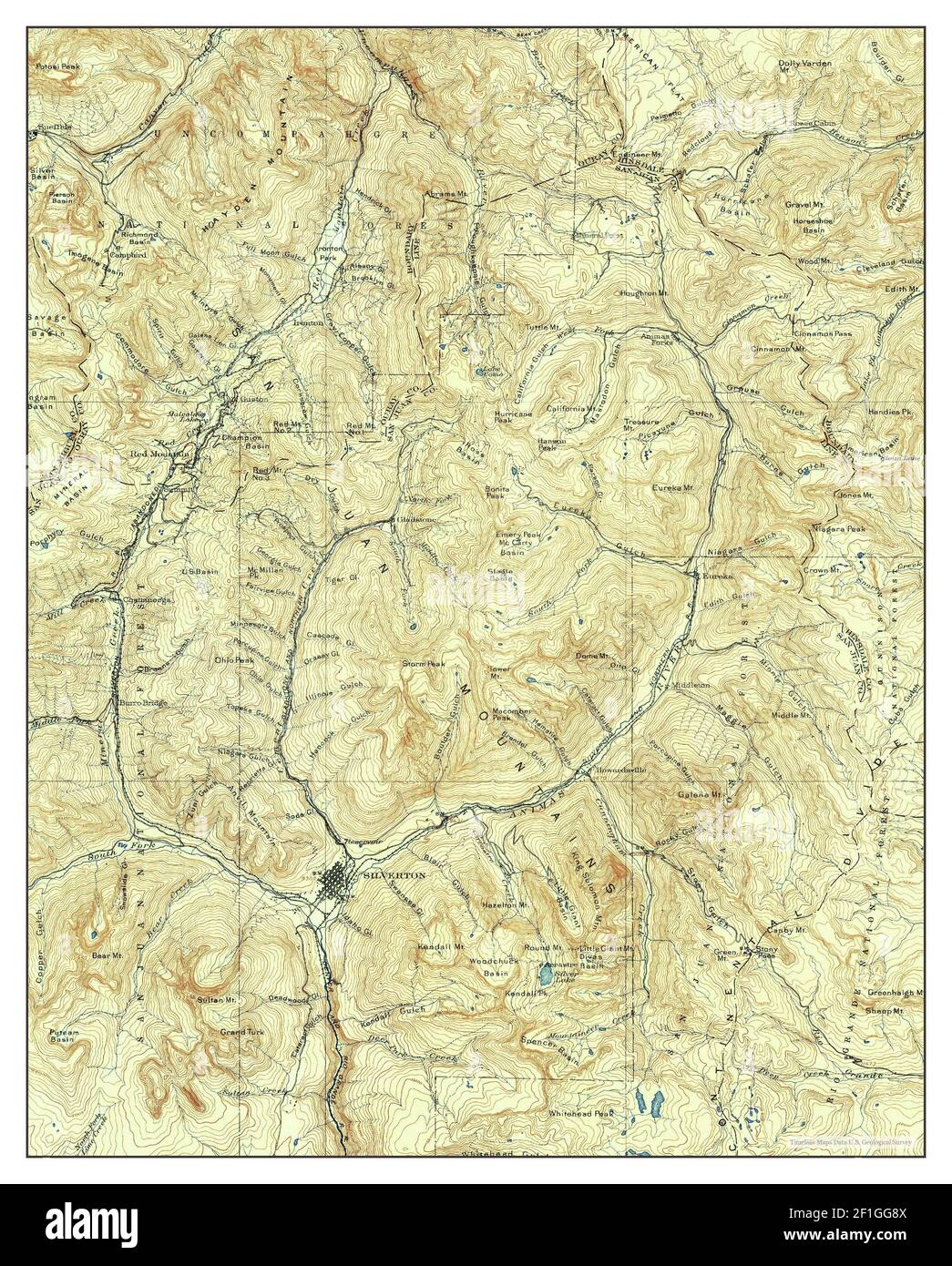 Map of silverton hi-res stock photography and images - Alamy