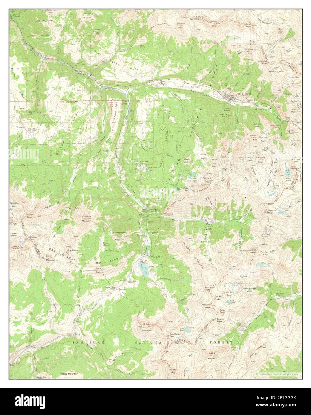 Telluride map hi-res stock photography and images - Alamy