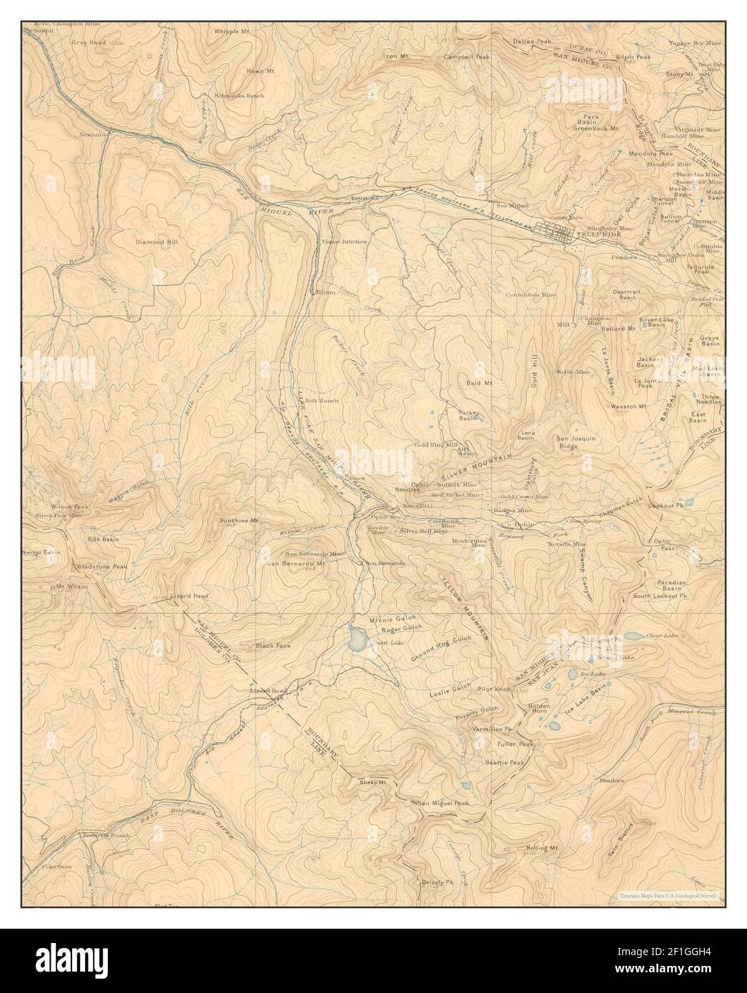 Map of telluride hi-res stock photography and images - Alamy