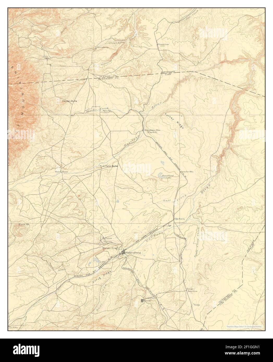Map Of Walsenburg High Resolution Stock Photography and Images - Alamy