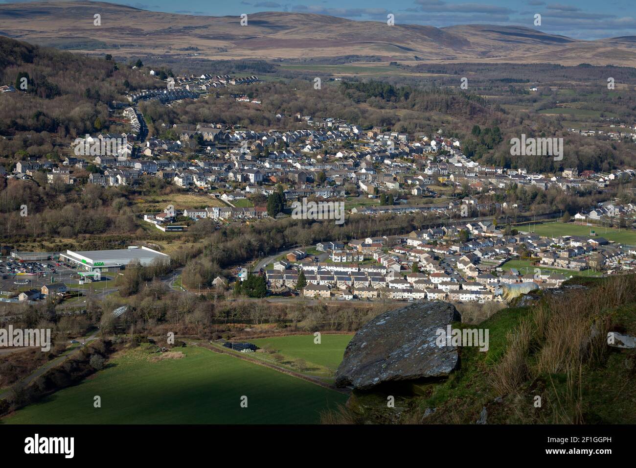 The village of Ystalyfera Stock Photo - Alamy