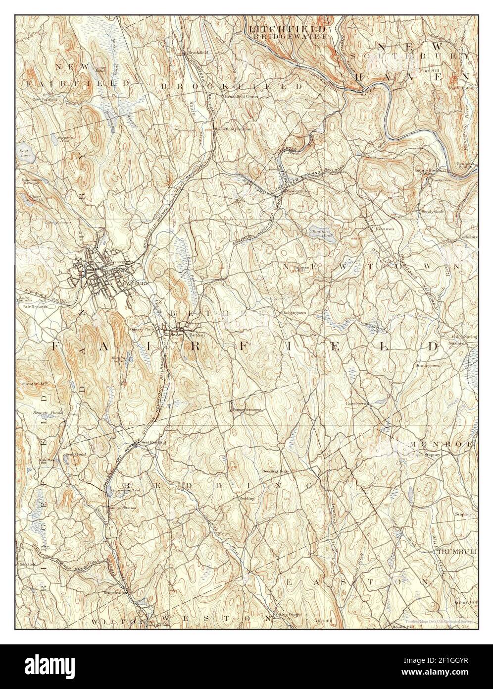Danbury, Connecticut, map 1892, 1:62500, United States of America by ...