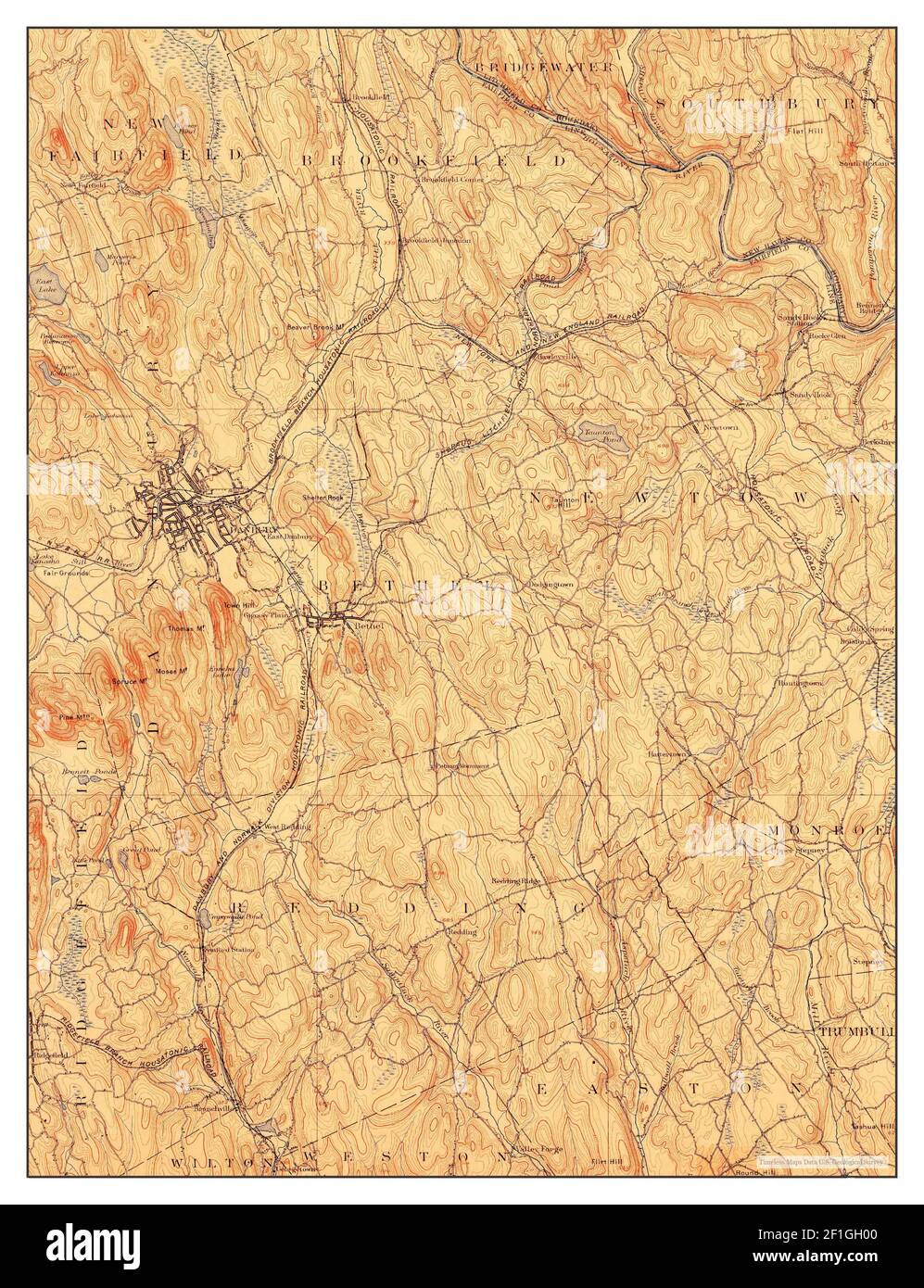 Danbury map hi-res stock photography and images - Alamy