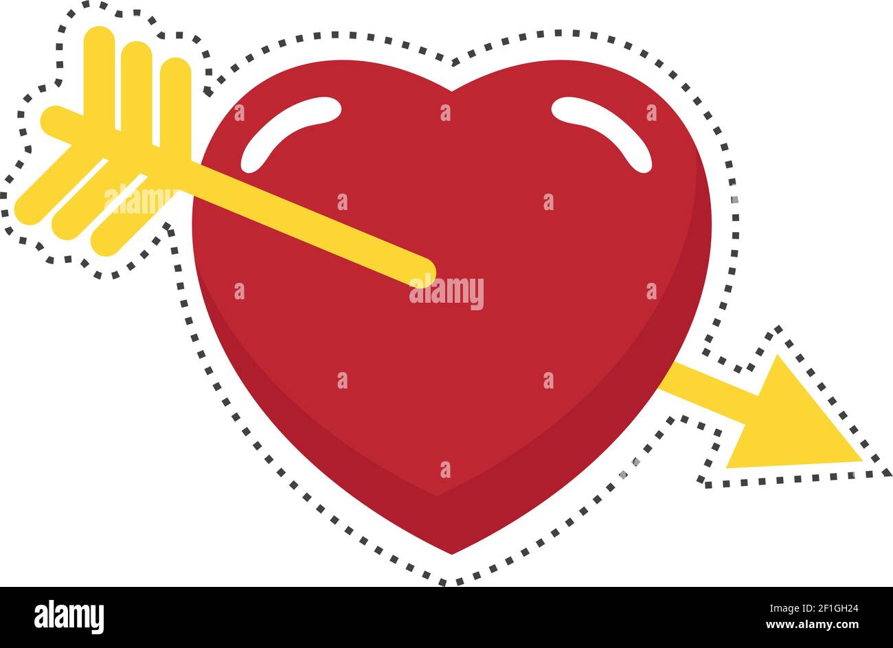 Arrow heart stamp love Cut Out Stock Images & Pictures - Alamy