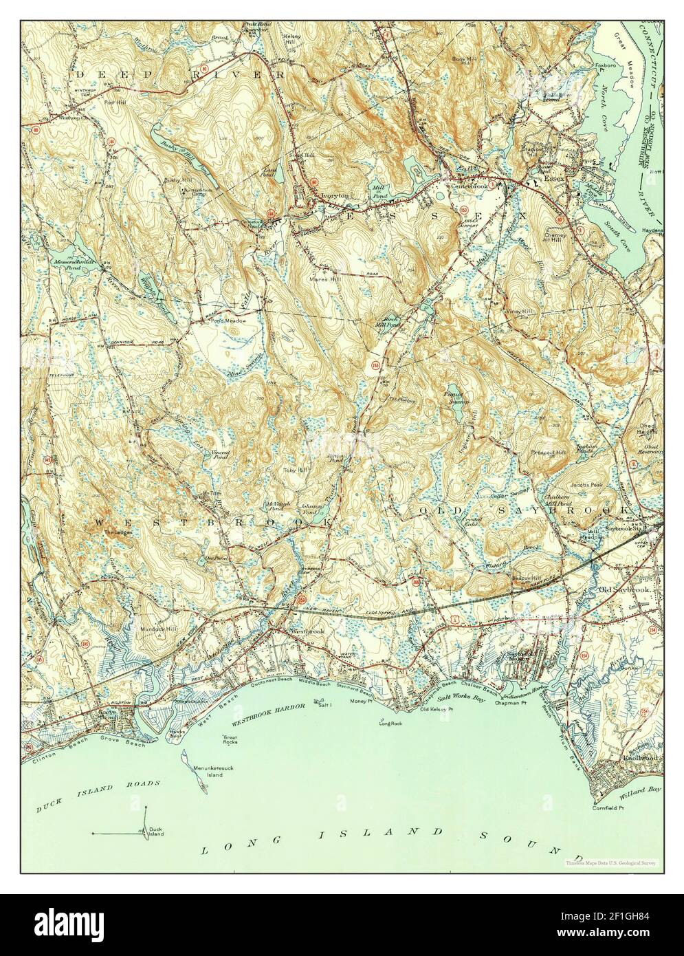 Essex, Connecticut, map 1944, 1:31680, United States of America by ...