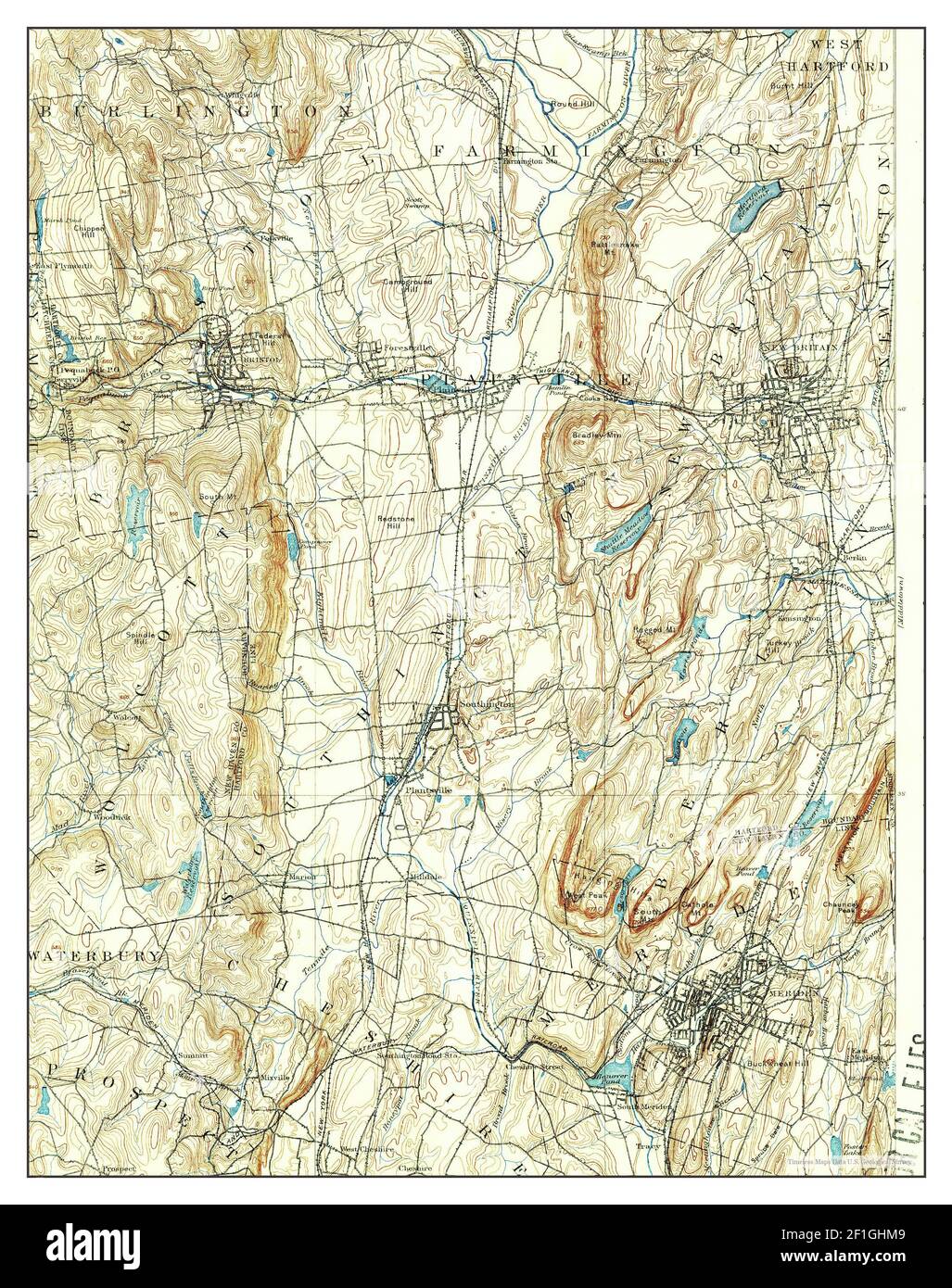 Meriden, Connecticut, map 1893, 1:62500, United States of America by ...