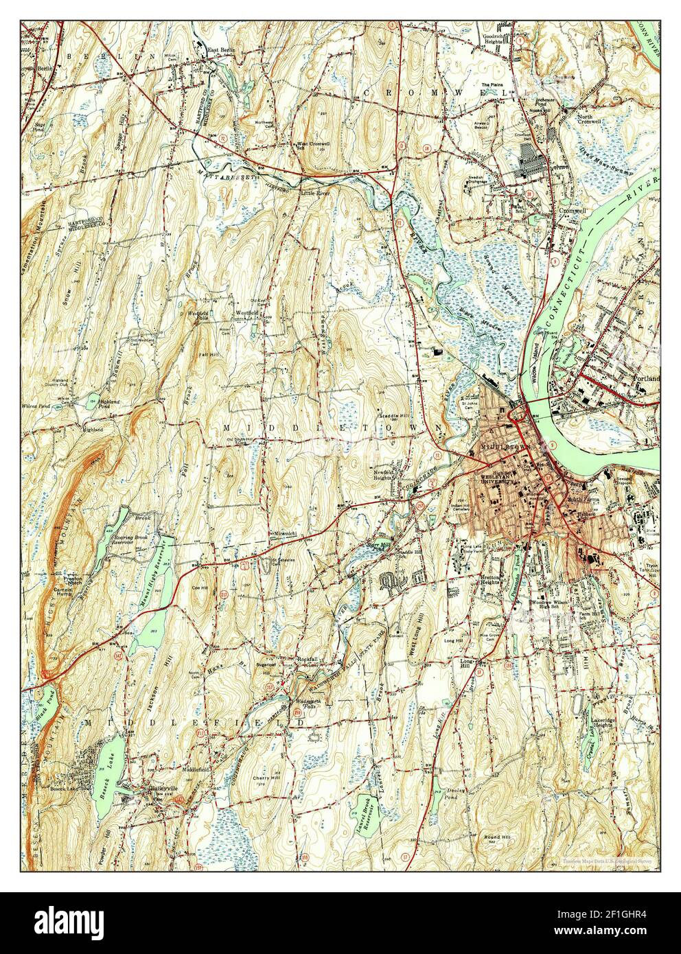 Middletown connecticut map hi-res stock photography and images - Alamy