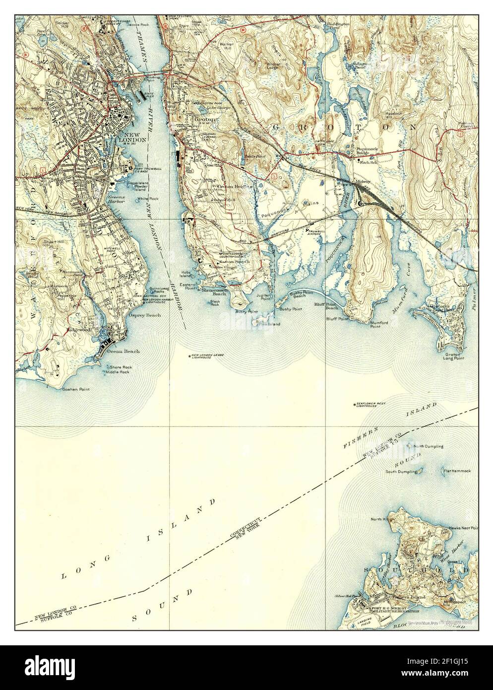 New London, Connecticut, map 1938, 1:31680, United States of America by ...