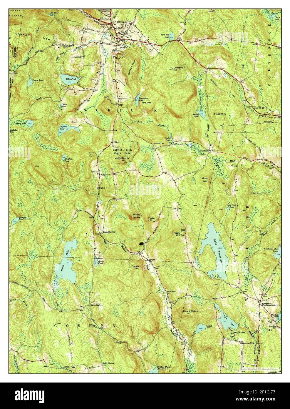 Norfolk, Connecticut, map 1951, 1:31680, United States of America by ...