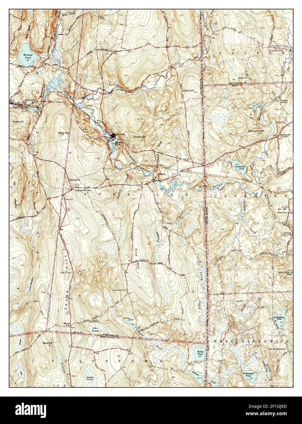 Oneco, Connecticut, map 1944, 1:31680, United States of America by ...