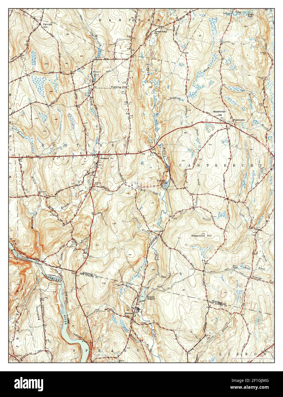 Scotland, Connecticut, map 1953, 1:31680, United States of America by ...