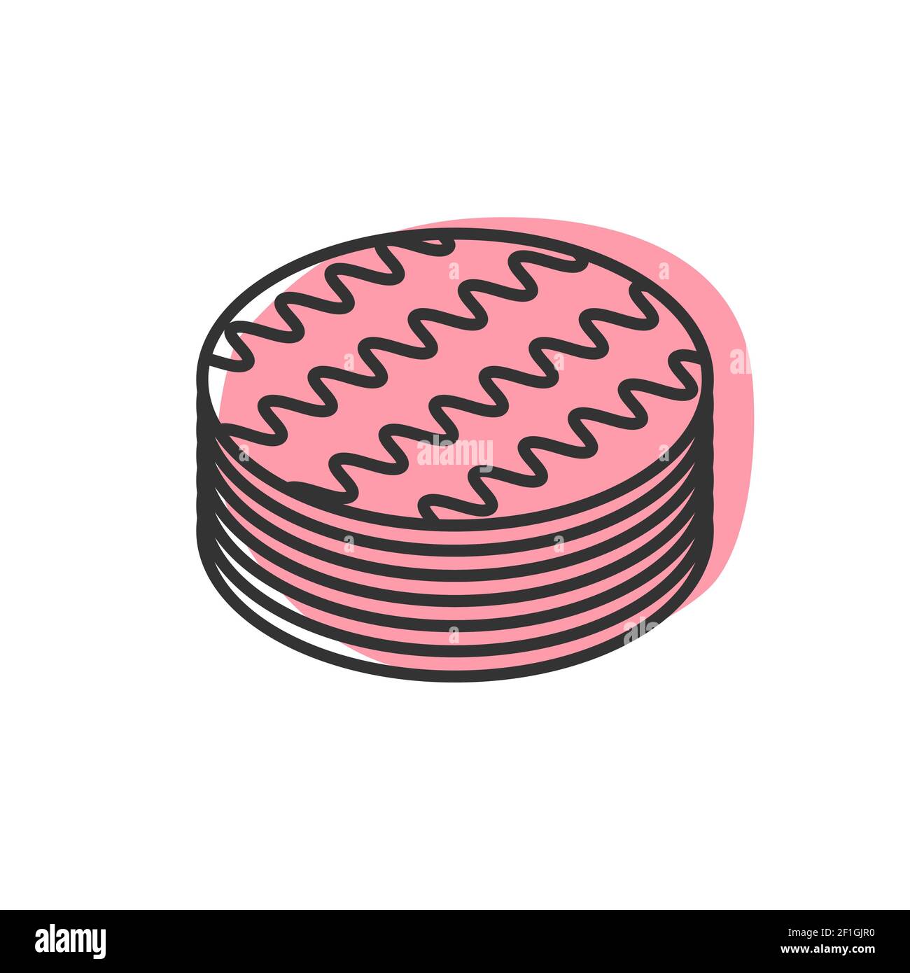 PInk cake icon for web vector illustration Stock Vector Image & Art - Alamy