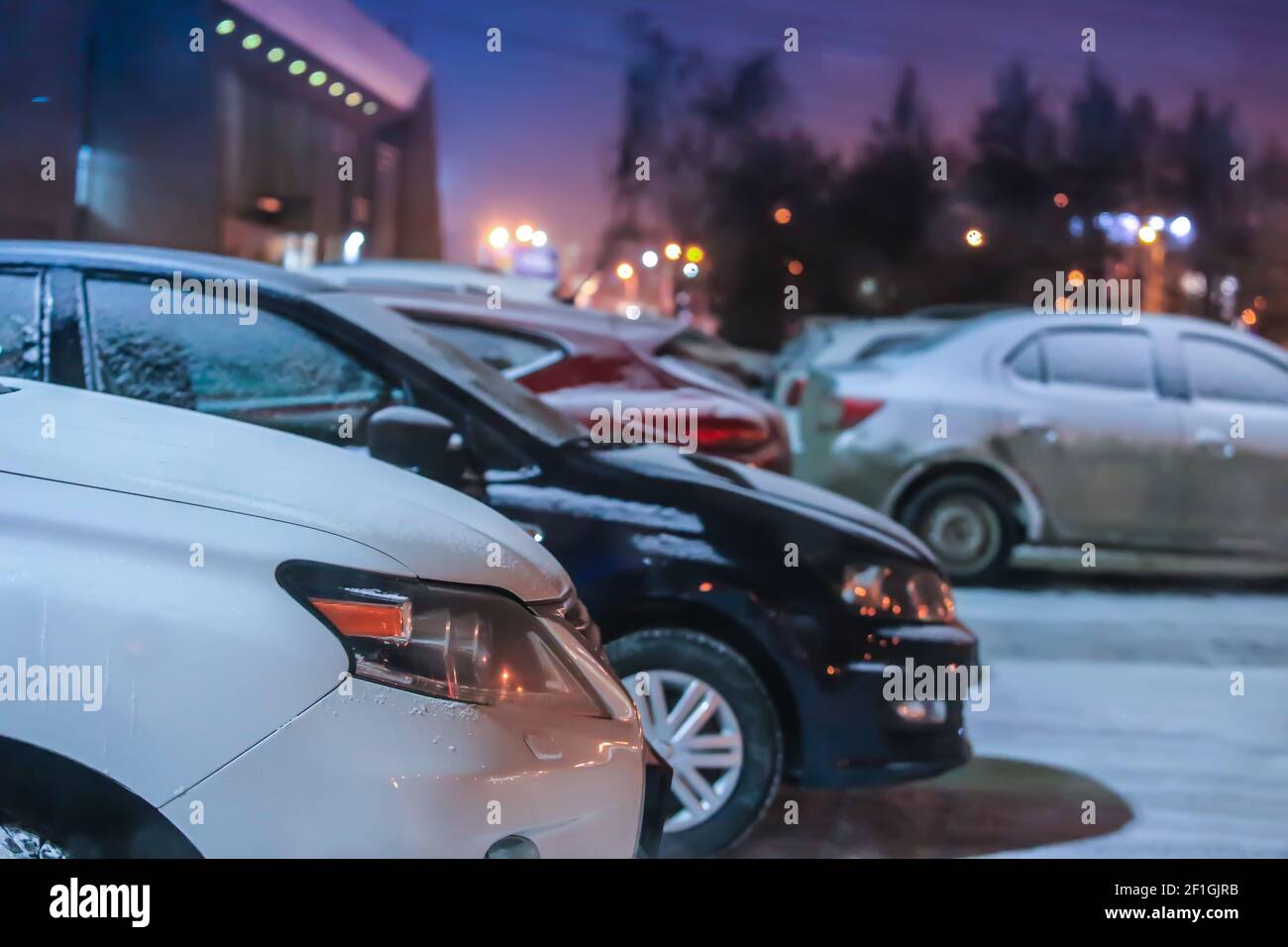 Parking lot night aerial hi-res stock photography and images - Alamy