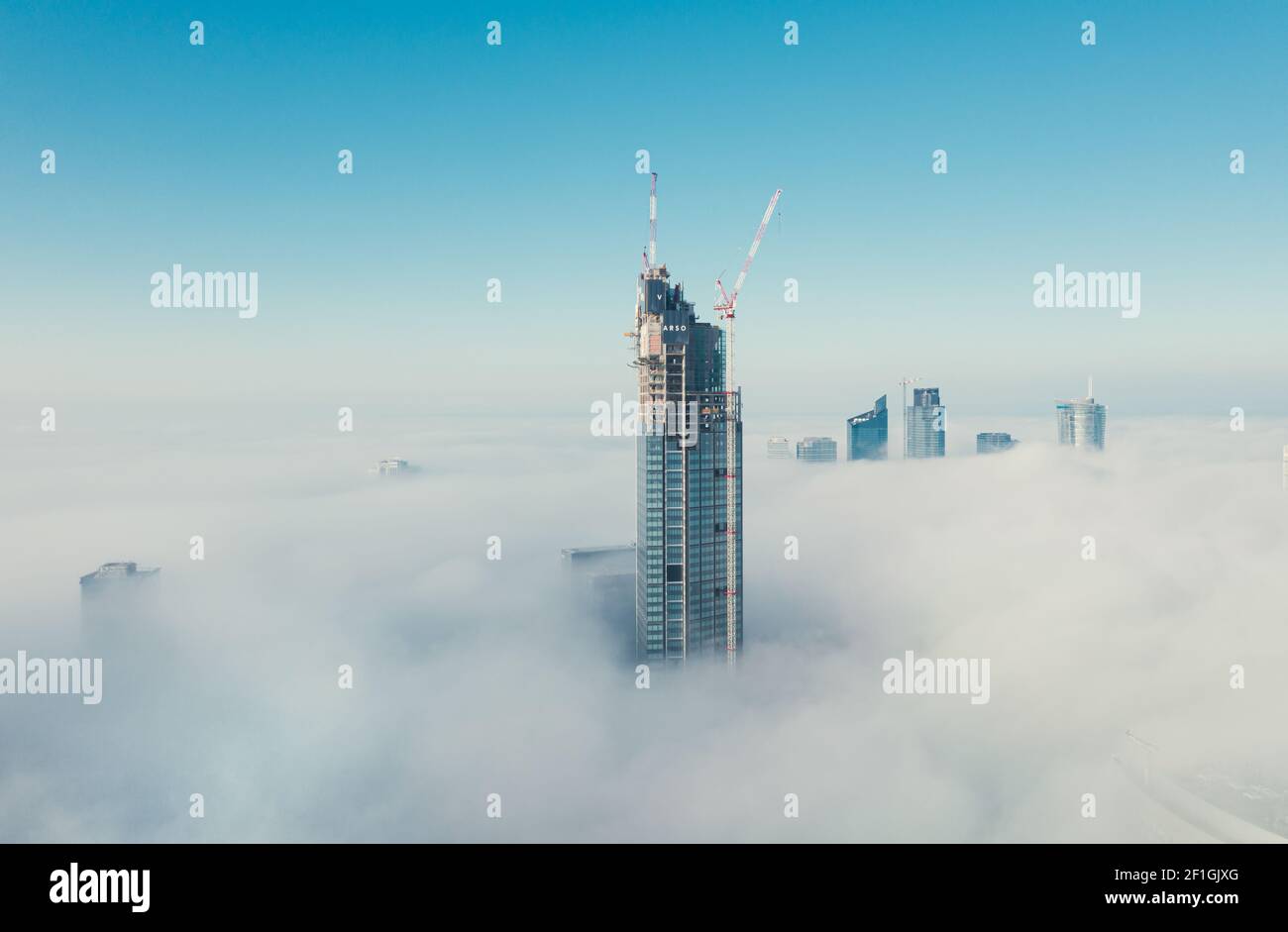 Apocalypse city in fog aerial hi-res stock photography and images - Alamy