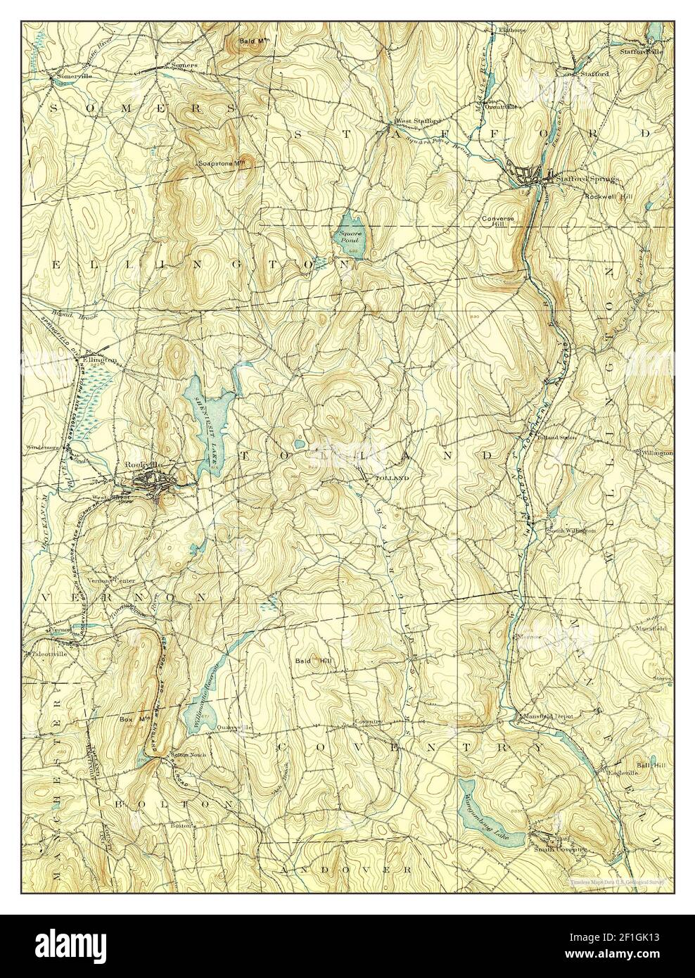 Tolland map hi-res stock photography and images - Alamy