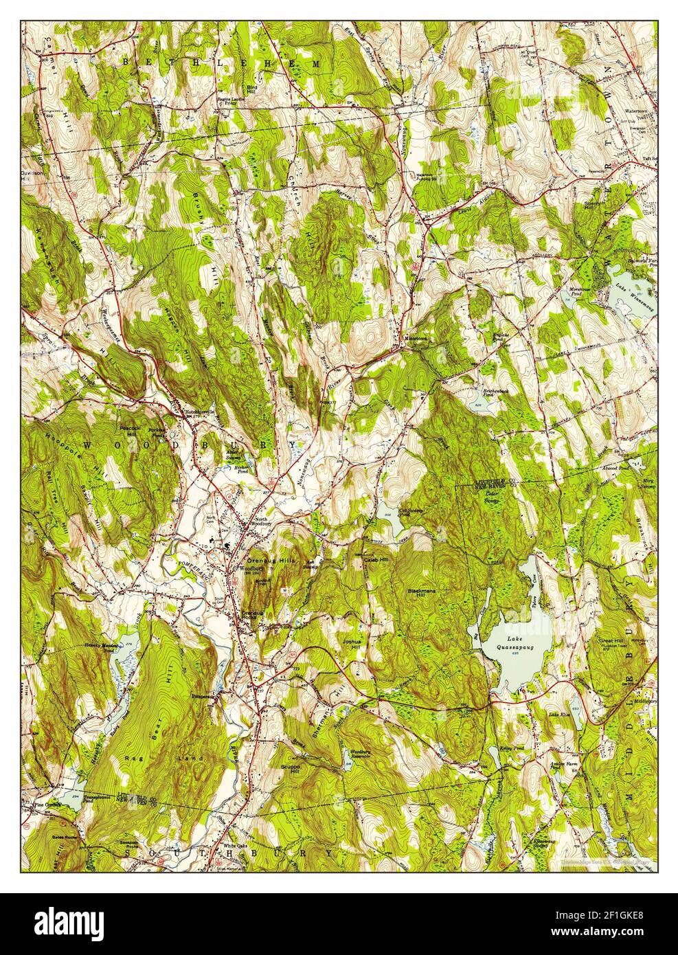 Woodbury, Connecticut, map 1955, 1:31680, United States of America by ...