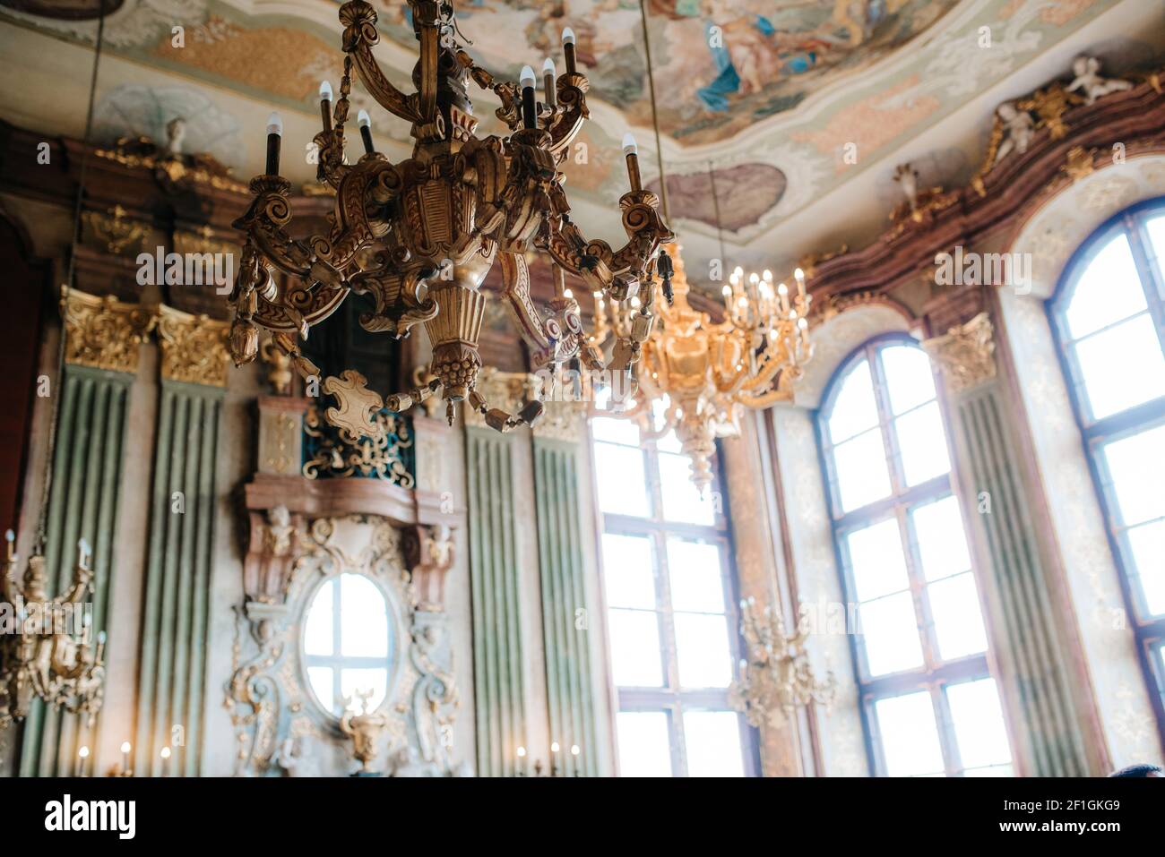 Murals inside castle hi-res stock photography and images - Alamy