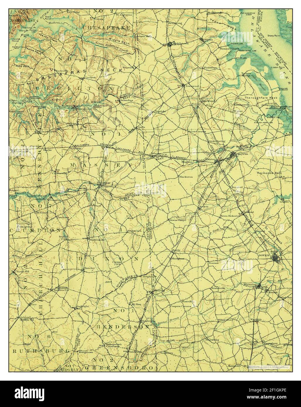 Dover, Delaware, map 1906, 1:125000, United States of America by ...