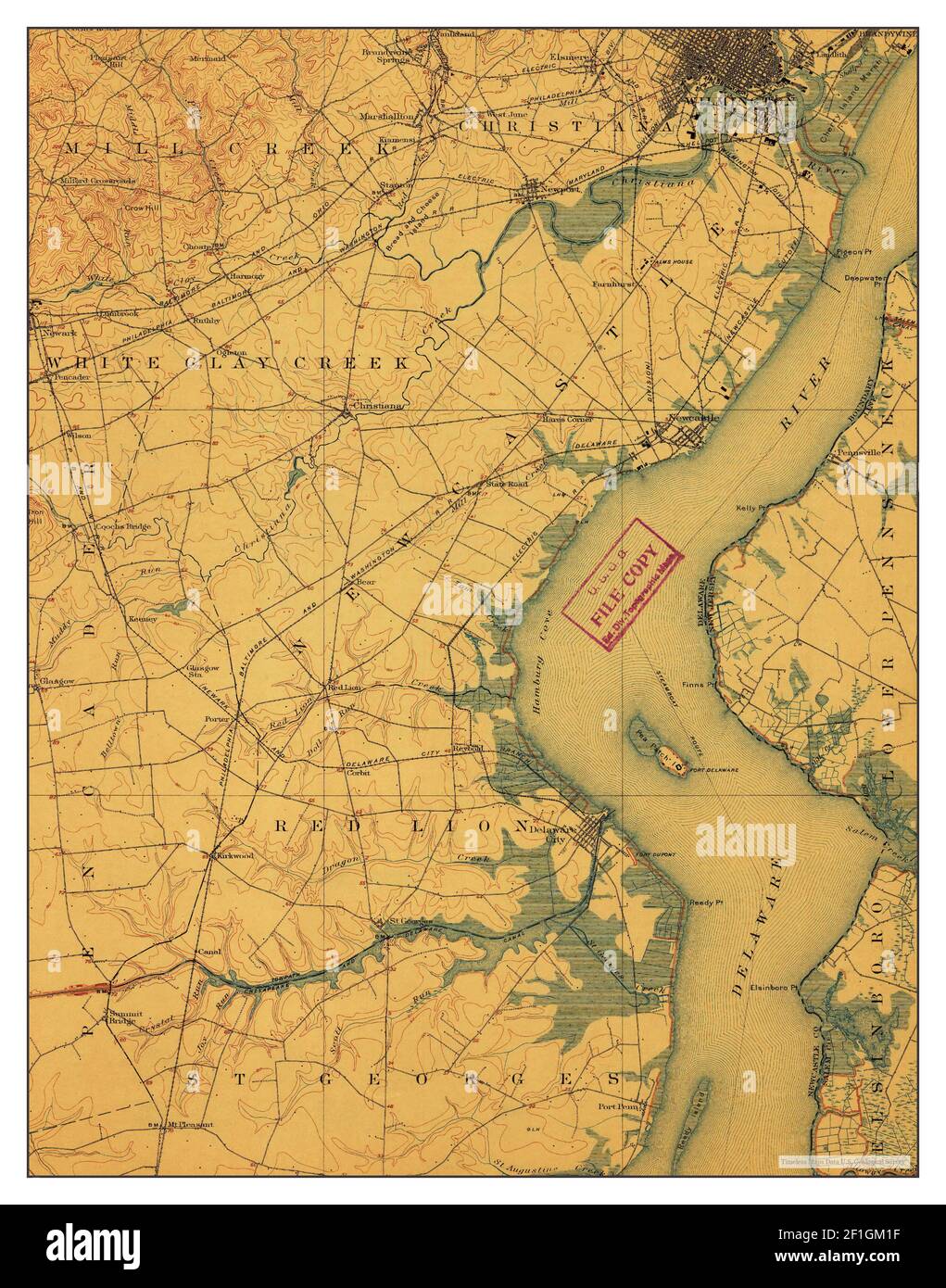 Old map of delaware Cut Out Stock Images & Pictures - Alamy
